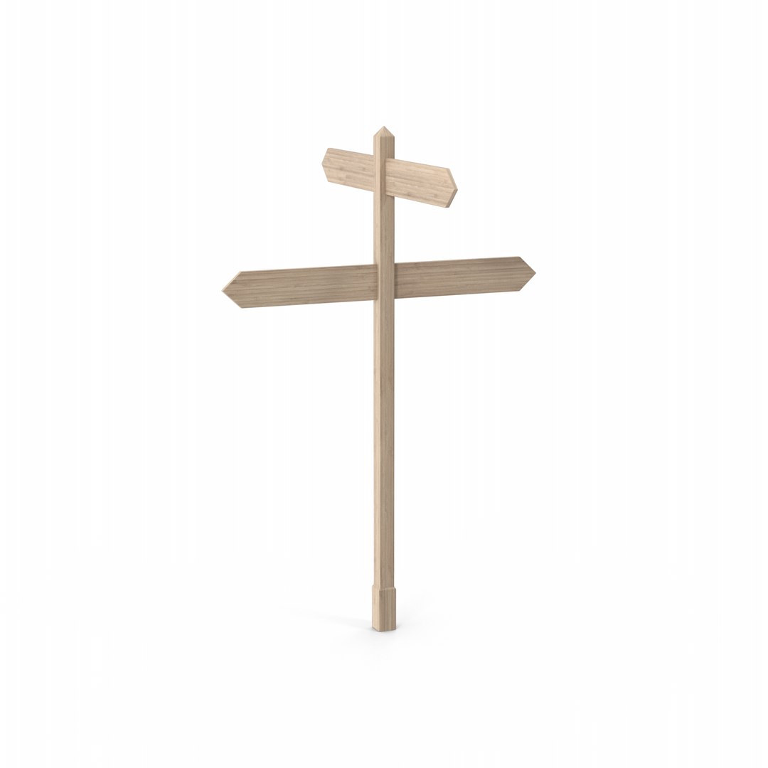 Wooden Road Sign Model - TurboSquid 2384197