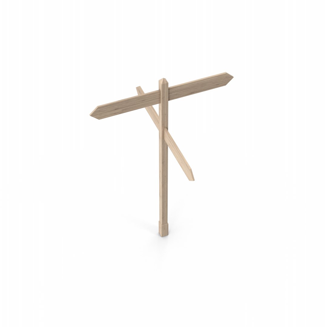 Wooden Road Sign Model - TurboSquid 2384197