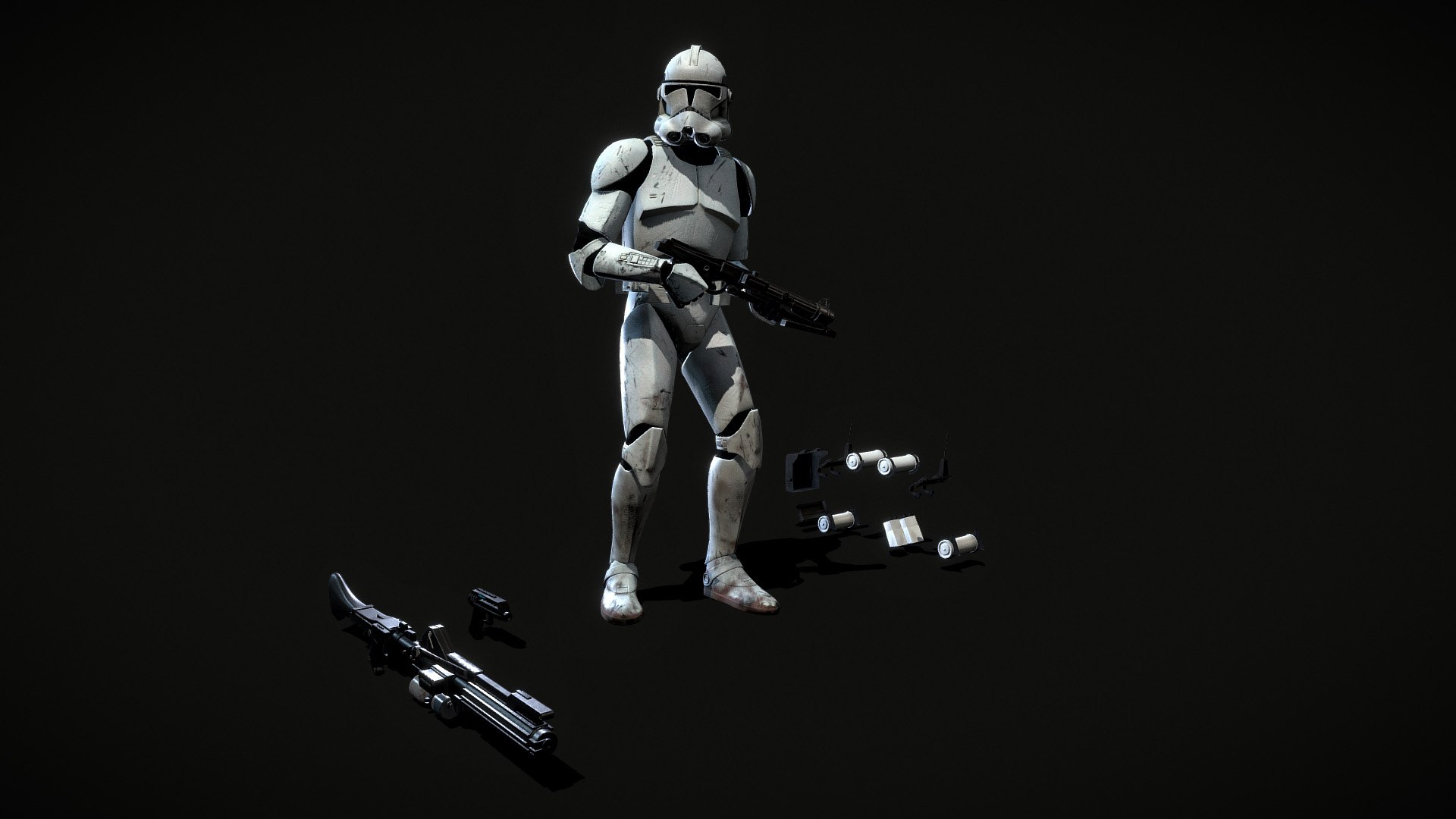 3D Model Basic Clone Trooper Phase 2 Standard - TurboSquid 1817460