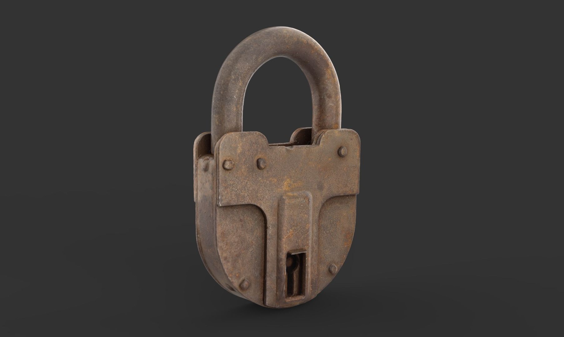 Old Metal Lock 3D - TurboSquid 2208416