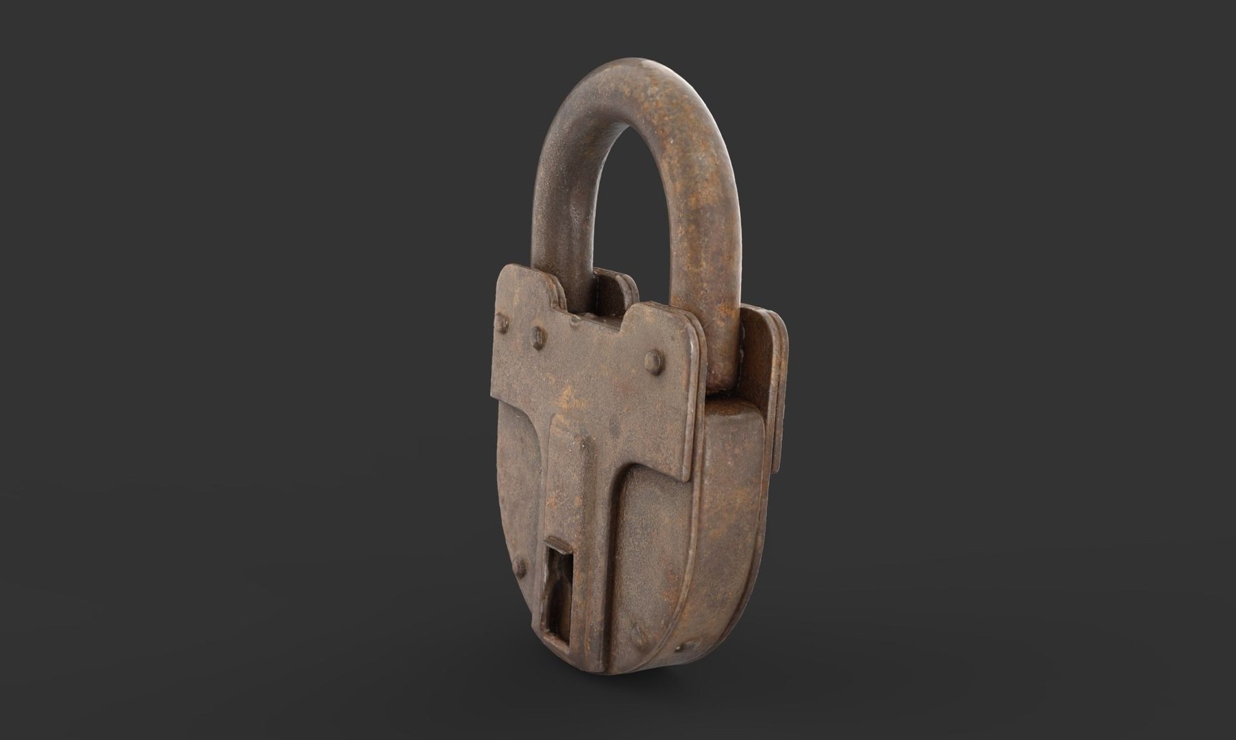 Old Metal Lock 3D - TurboSquid 2208416