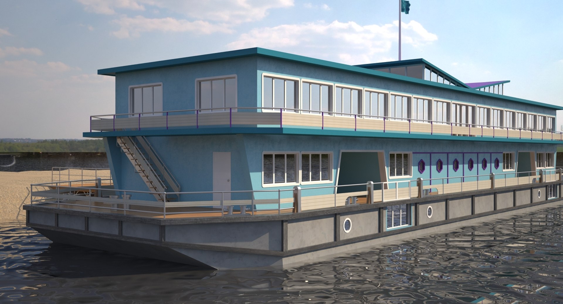 3d Model Of Landing Stage