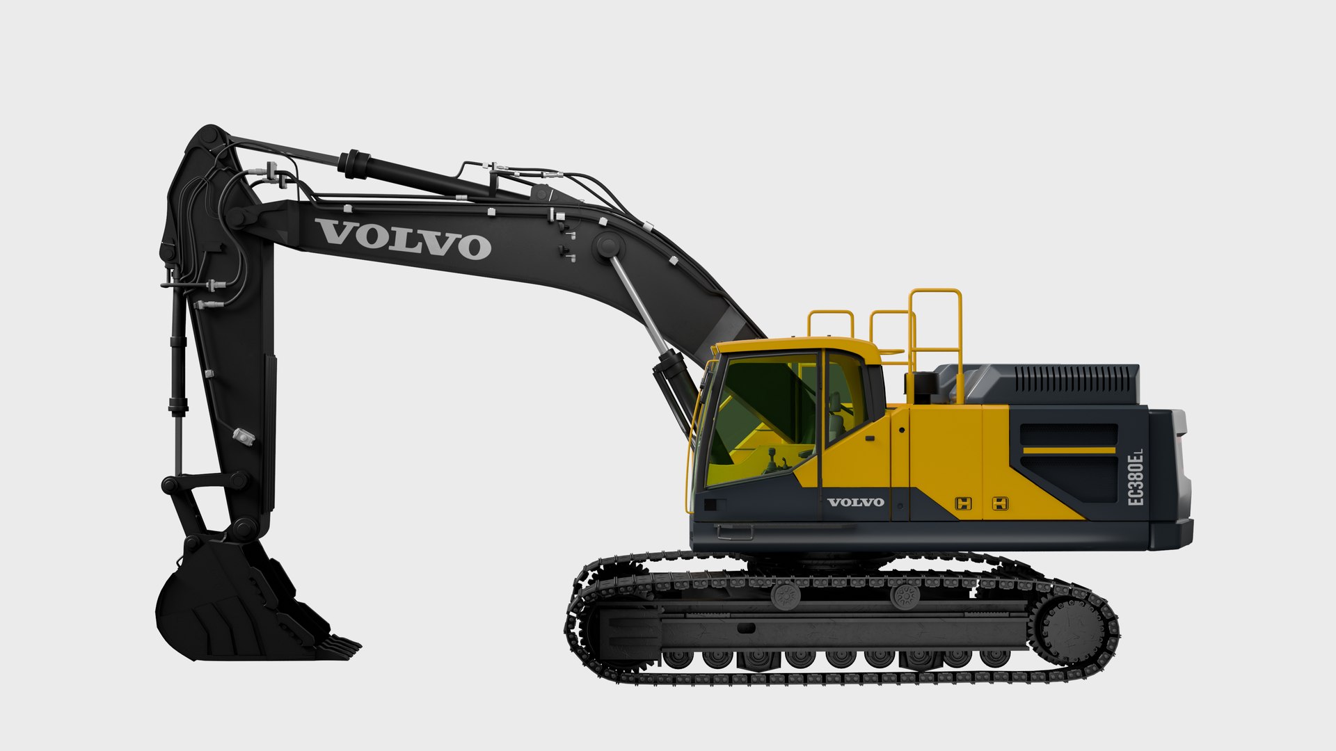 Tracked Excavator Volvo EC380 EC380El EC380E Model - TurboSquid 2392685