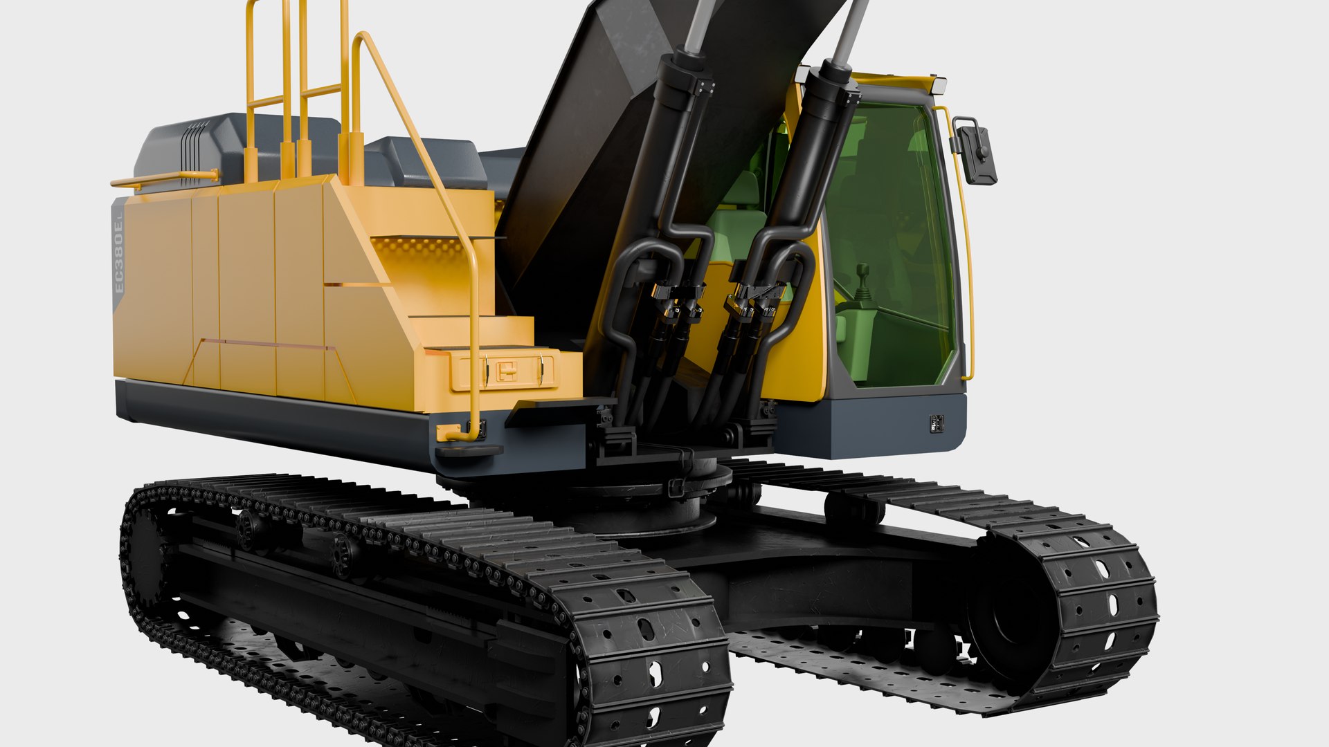 Tracked Excavator Volvo EC380 EC380El EC380E Model - TurboSquid 2392685