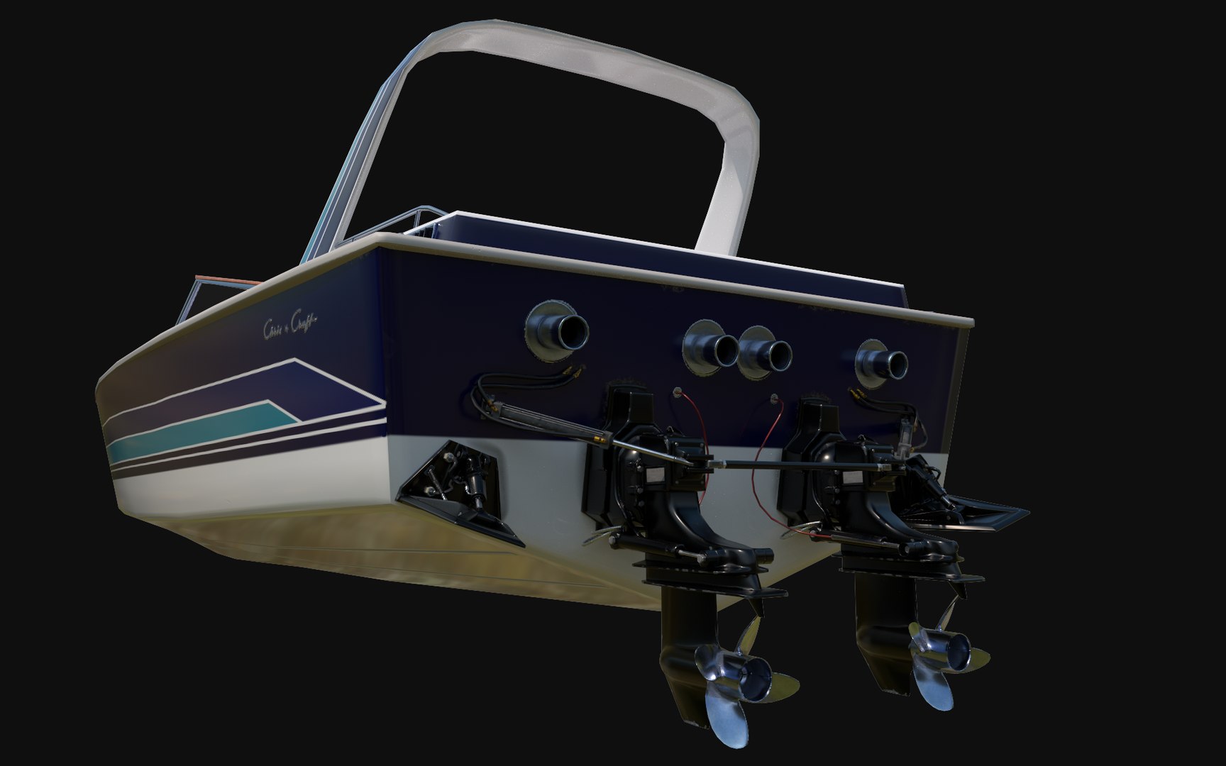 Miami Vice PowerBoat - 1985 Chris Craft Stinger 390X 3D - TurboSquid ...