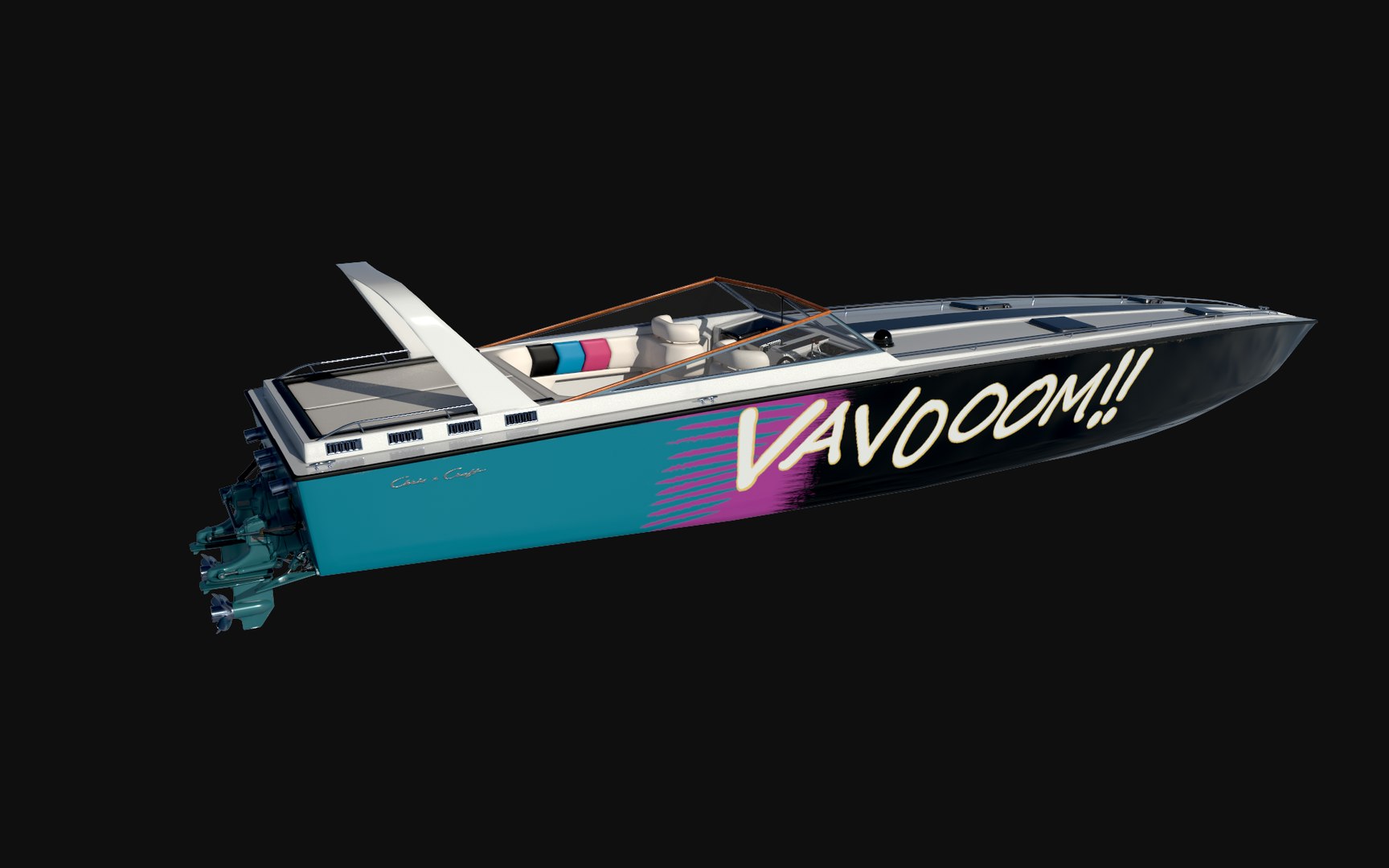 Miami Vice PowerBoat - 1985 Chris Craft Stinger 390X 3D - TurboSquid ...
