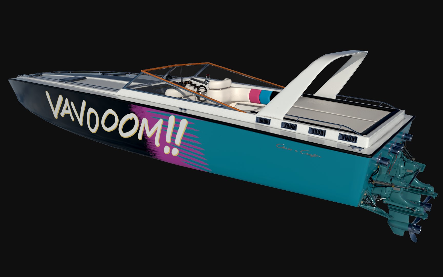 Miami Vice PowerBoat - 1985 Chris Craft Stinger 390X 3D - TurboSquid ...