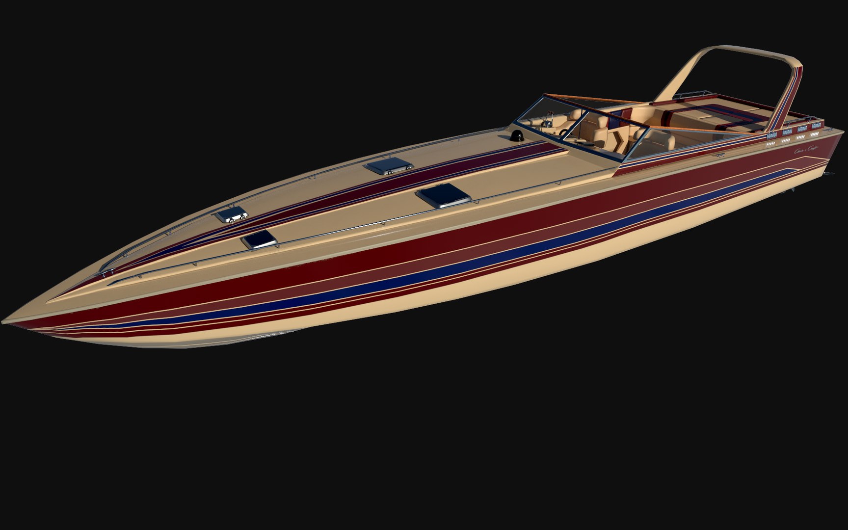 Miami Vice PowerBoat - 1985 Chris Craft Stinger 390X 3D - TurboSquid ...
