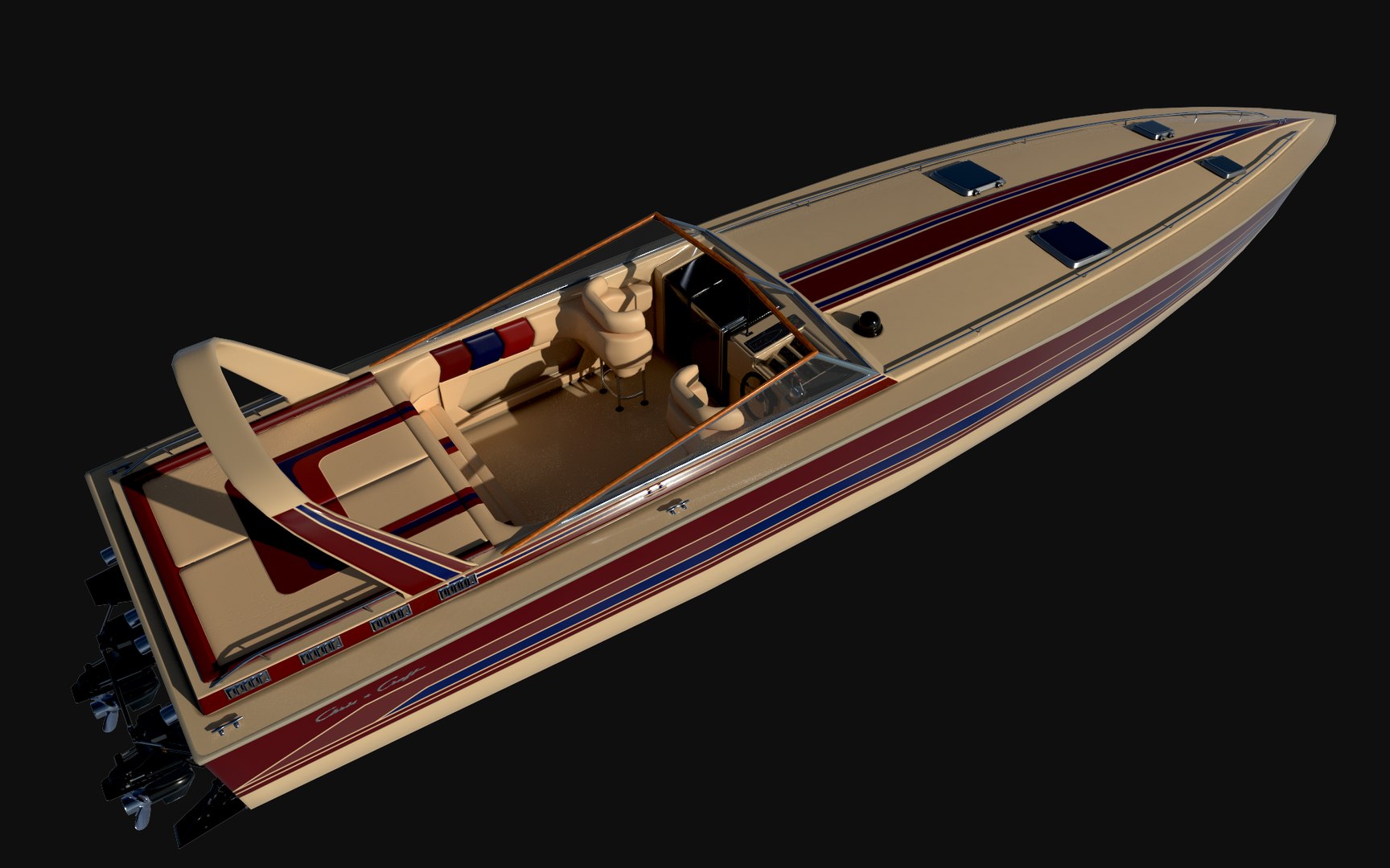 Miami Vice PowerBoat - 1985 Chris Craft Stinger 390X 3D - TurboSquid ...