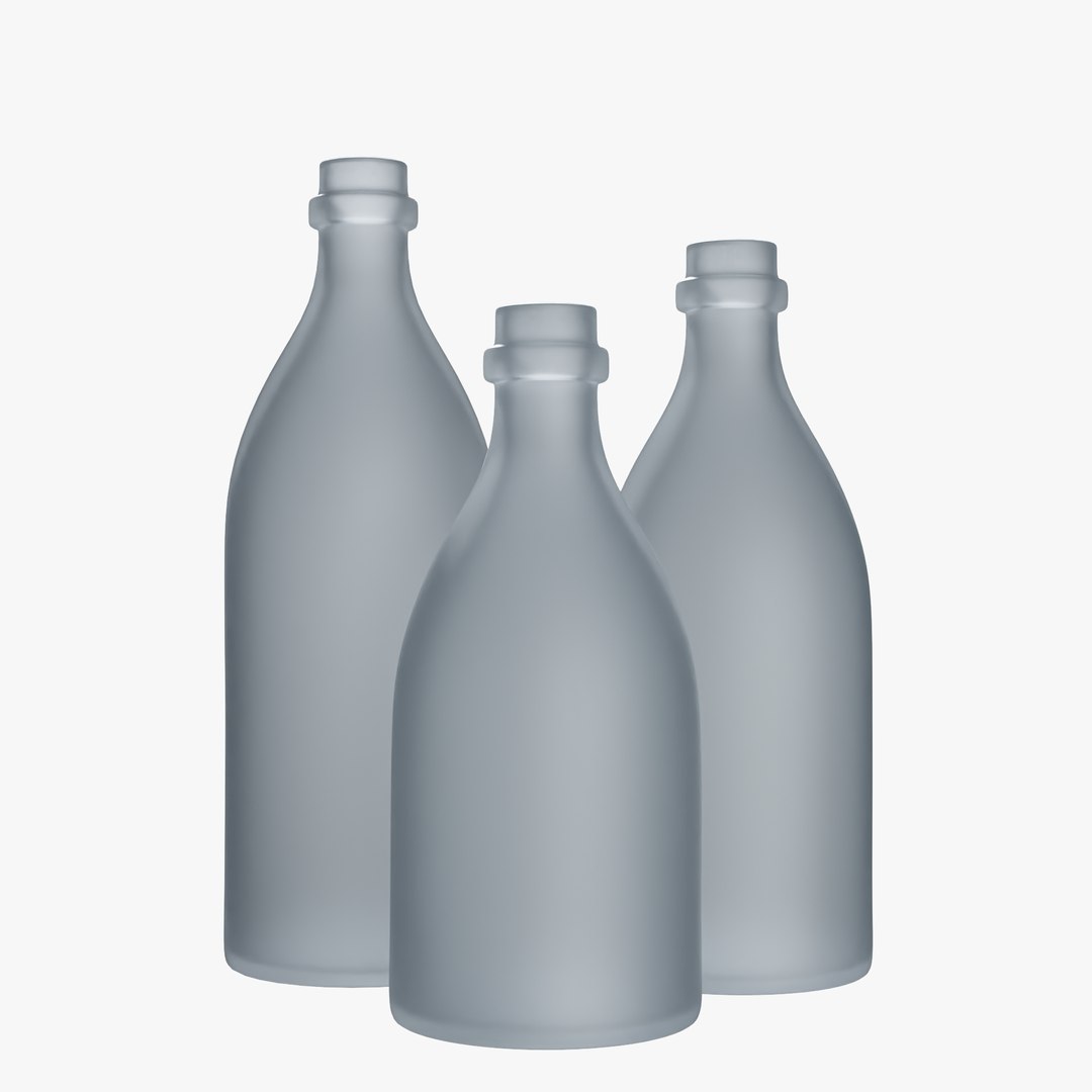 Bottles Frosted Glass - 3D - TurboSquid 1584977