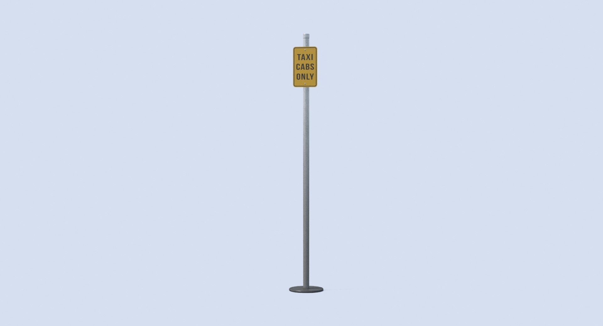 3d Model Taxi-sign