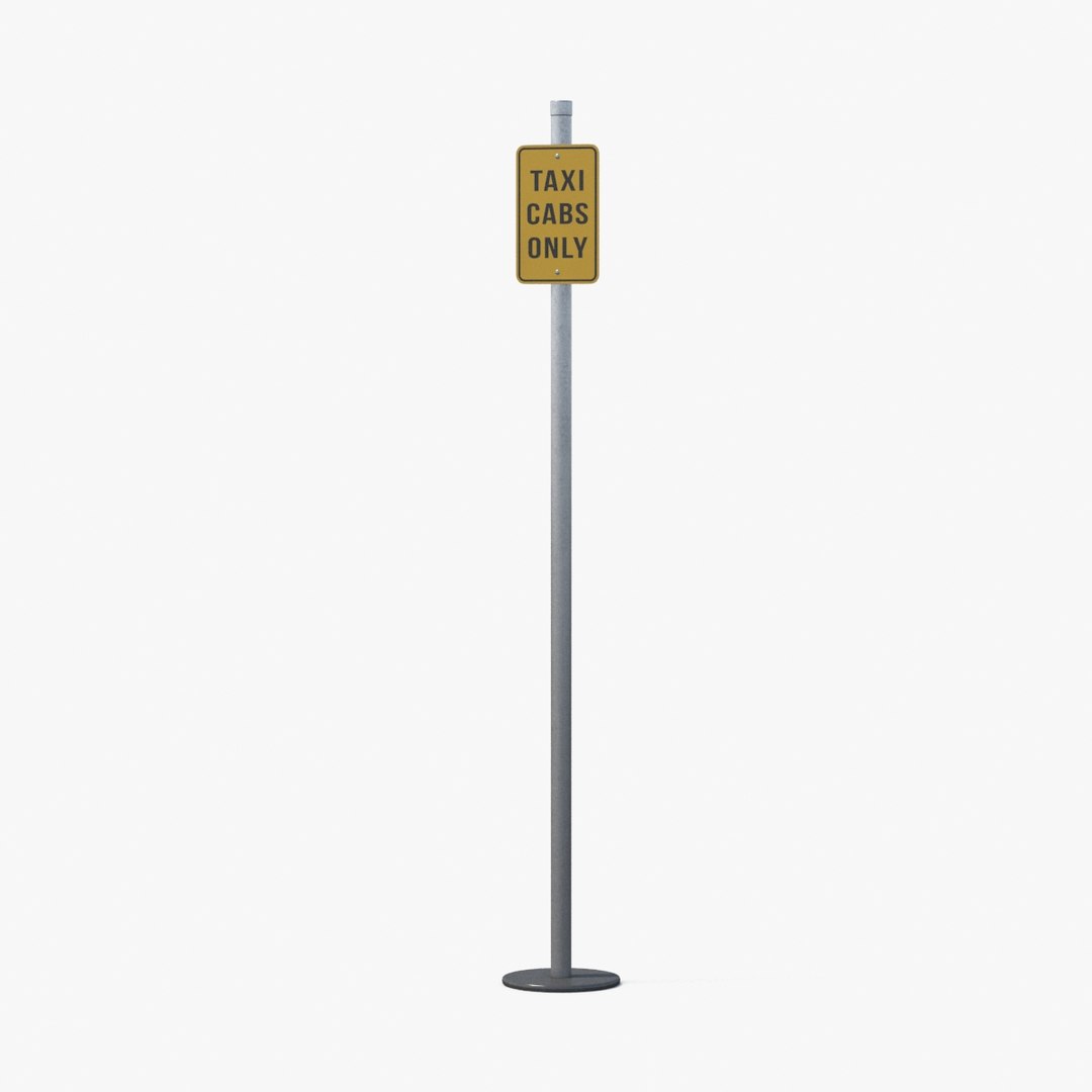 3d Model Taxi-sign