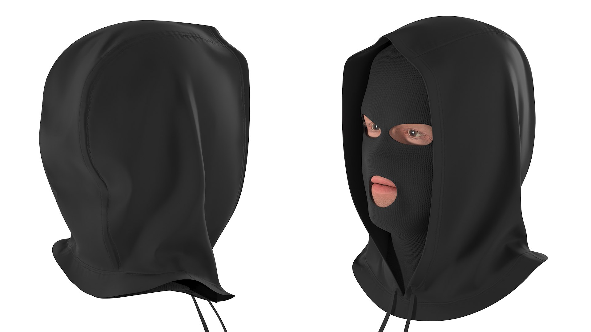 Thief Male Character Head Wearing Hood Model - TurboSquid 2328271