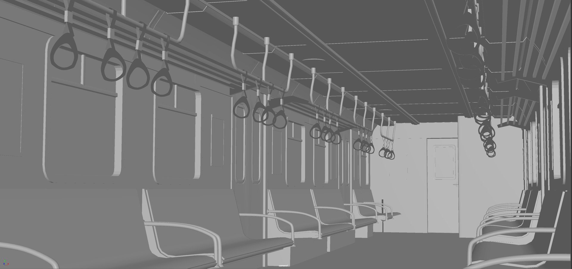 3D Model Subway Train Interior Low Poly - TurboSquid 1863649