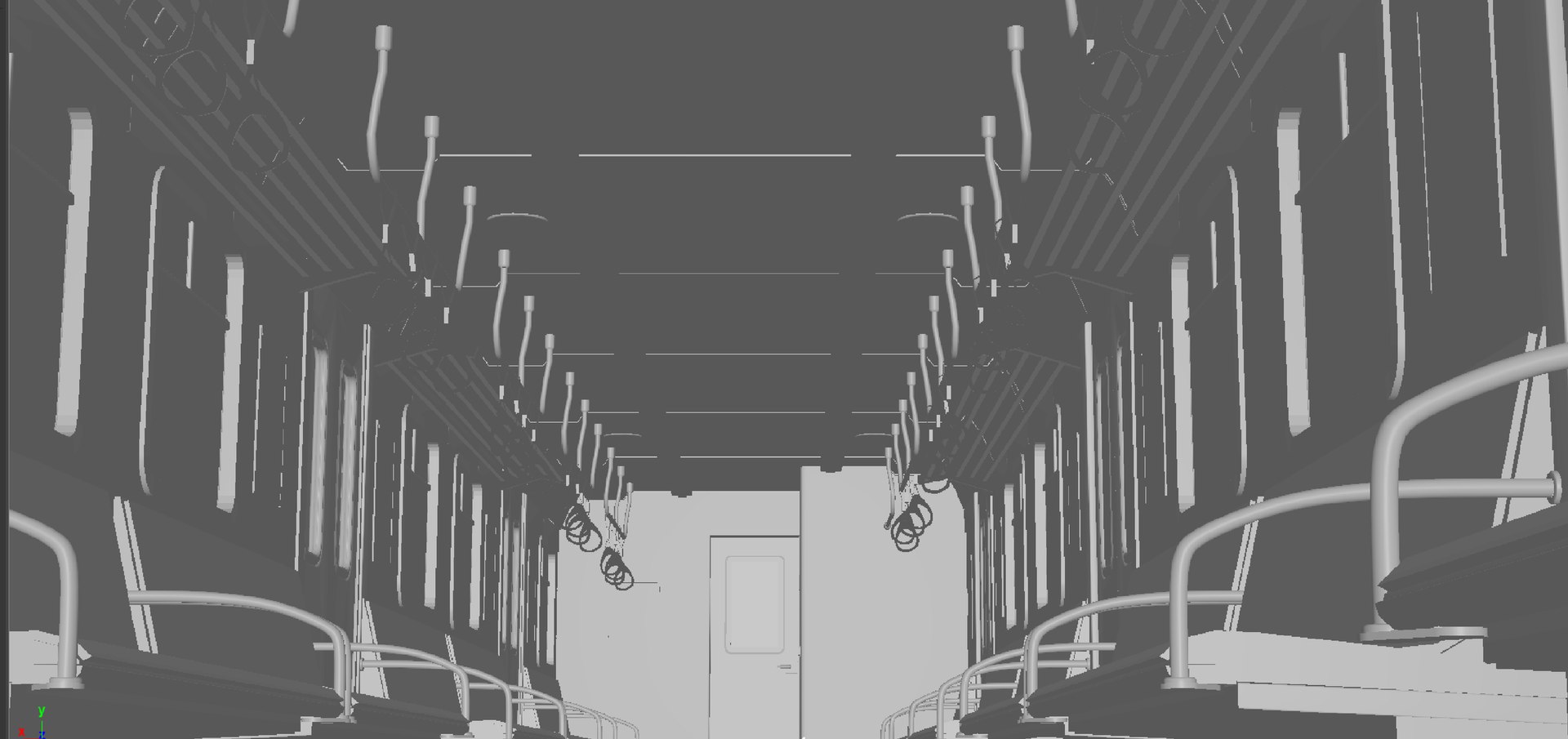 3D Model Subway Train Interior Low Poly - TurboSquid 1863649