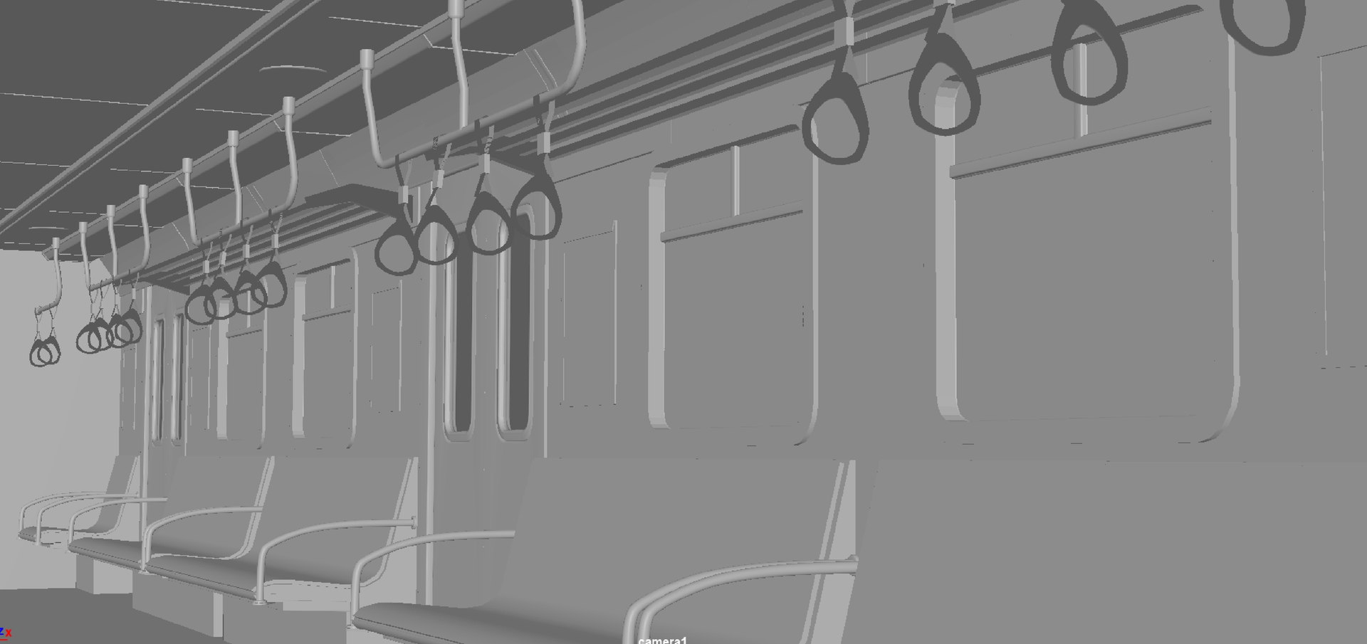 3D Model Subway Train Interior Low Poly - TurboSquid 1863649