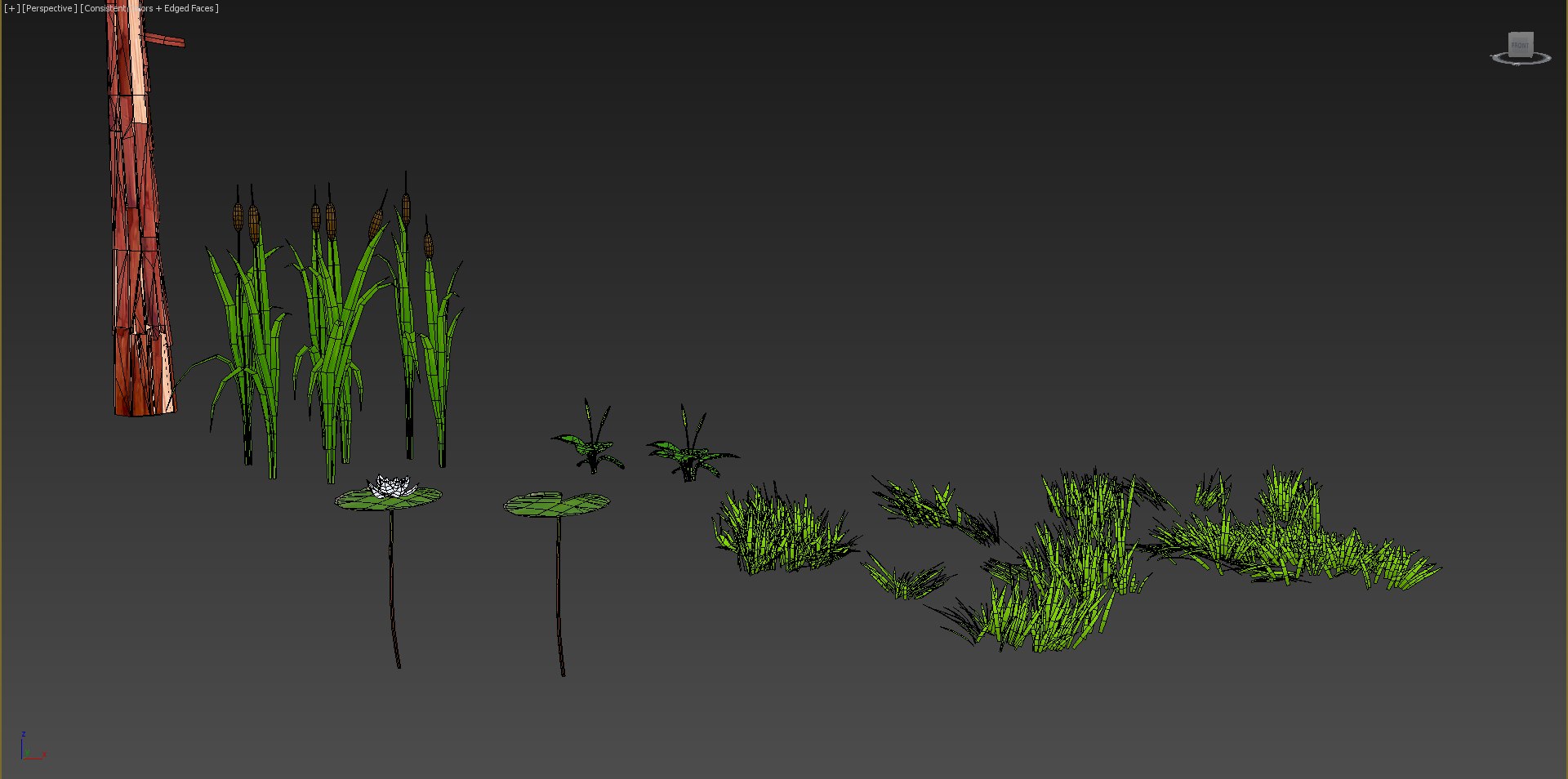 3D Cartoon Forest Plants Model - TurboSquid 1401779