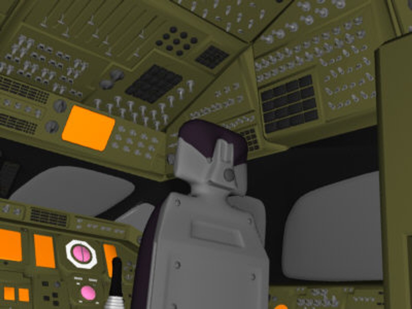 Space Shuttle Flight Deck 3d Model