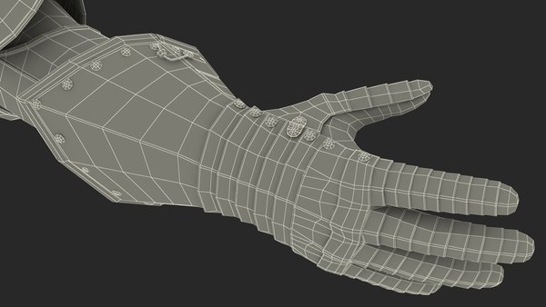 Medieval Knight Black Gold Arm Armor model - TurboSquid 1832668