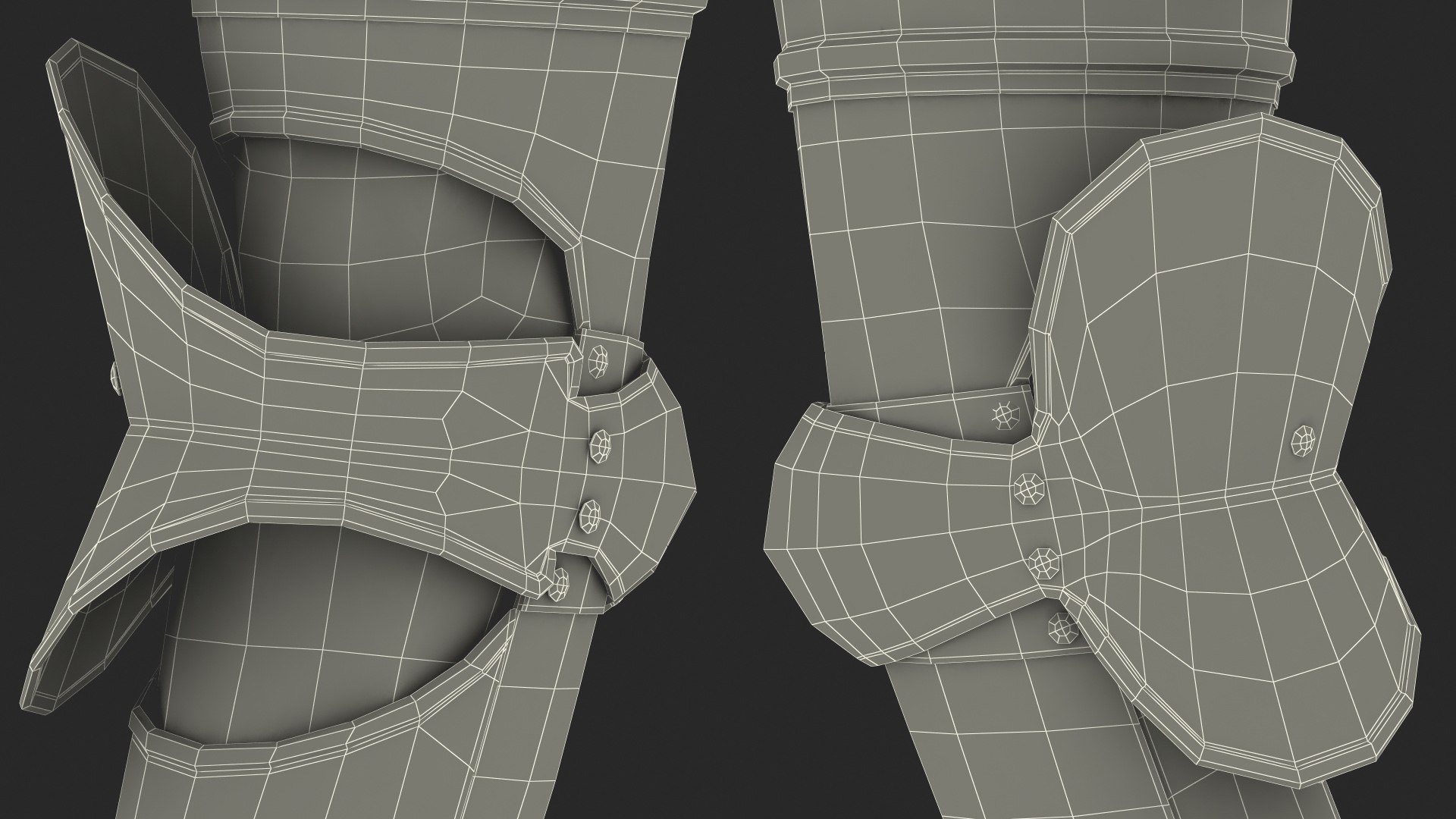 Medieval Knight Black Gold Arm Armor model - TurboSquid 1832668