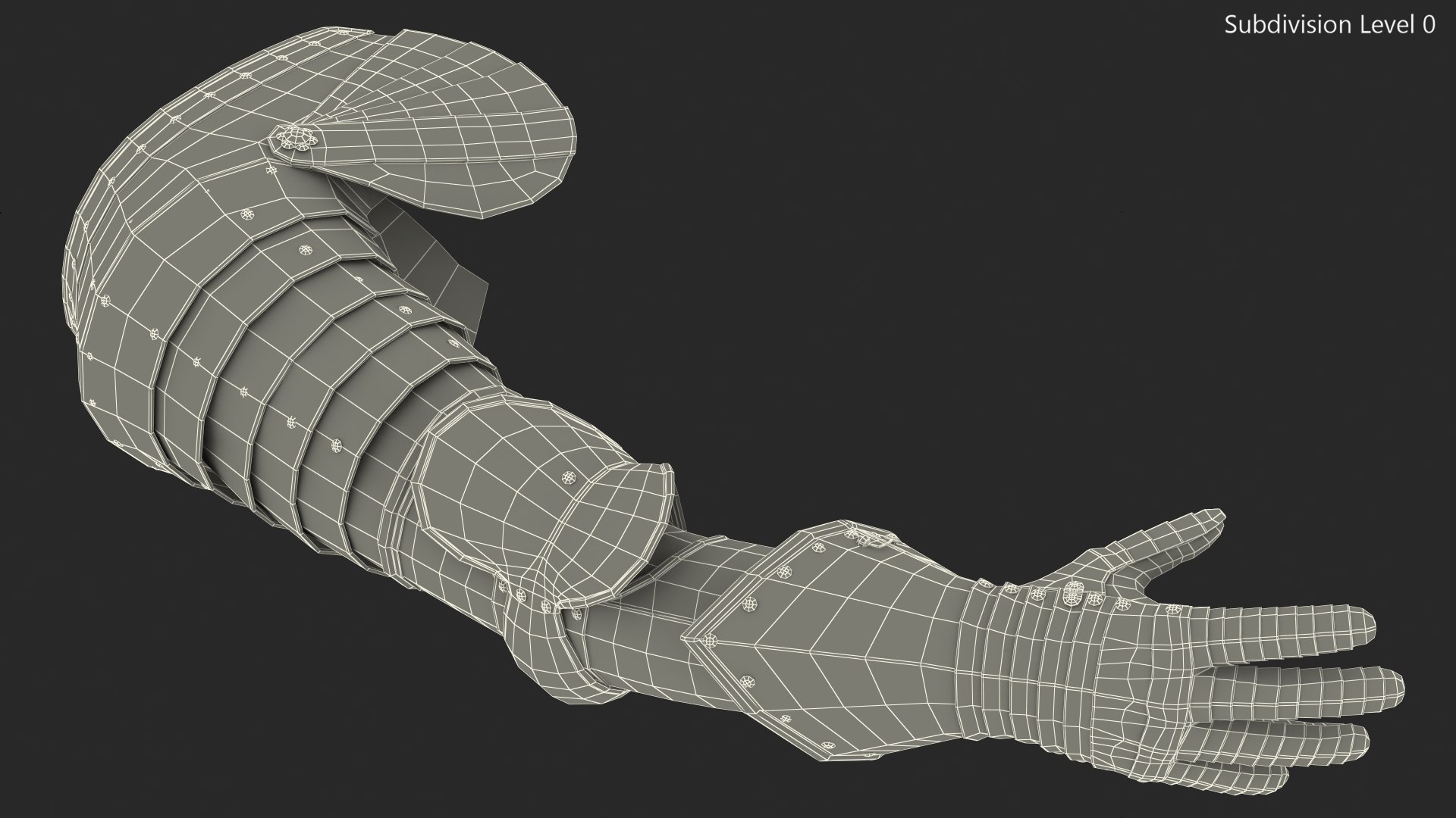 Medieval Knight Black Gold Arm Armor model - TurboSquid 1832668