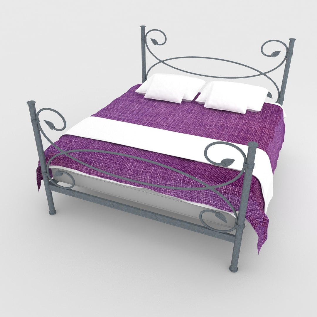 Headboard Steel Bed Model - TurboSquid 1261219