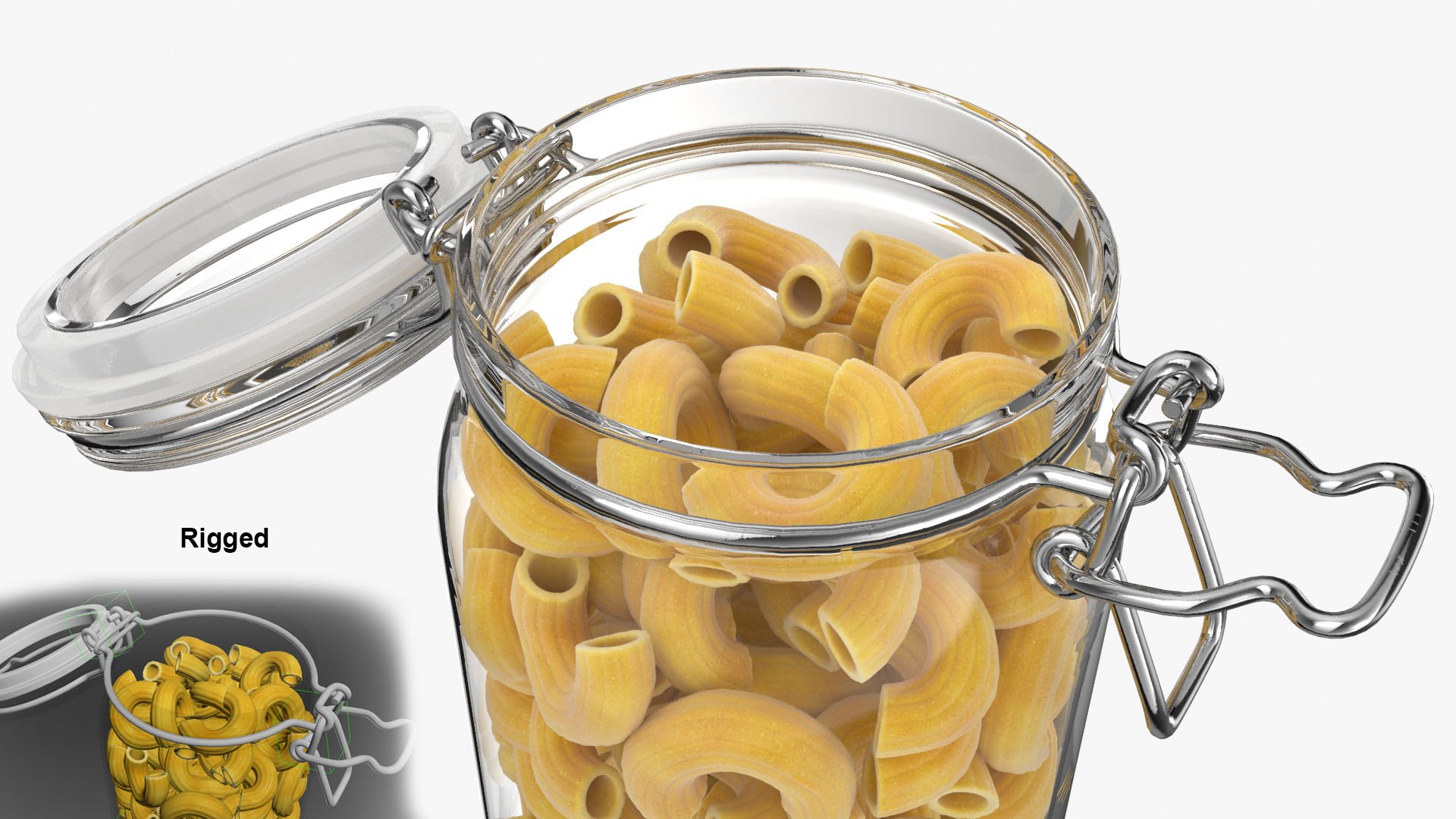 3D Elbow Macaroni Jar Model - TurboSquid 2218631
