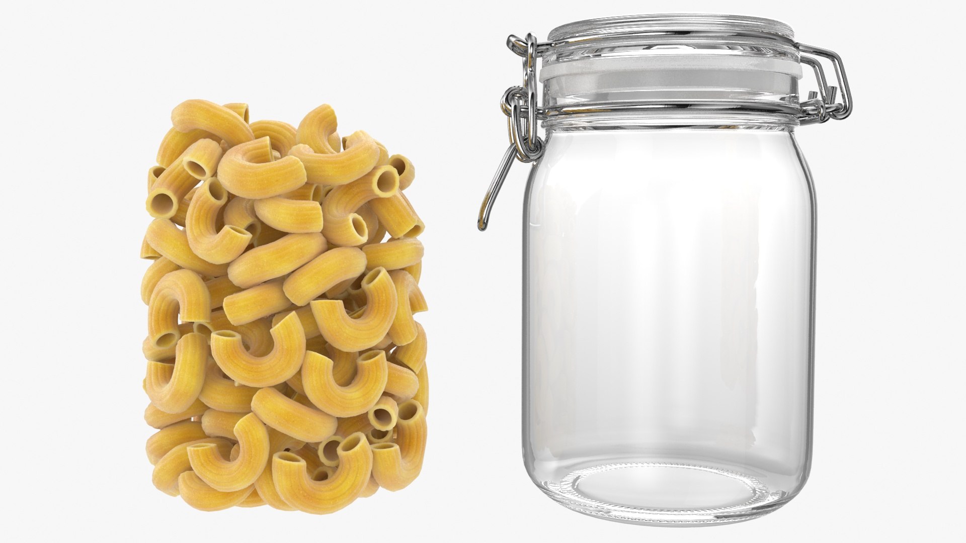 3D Elbow Macaroni Jar Model - TurboSquid 2218631