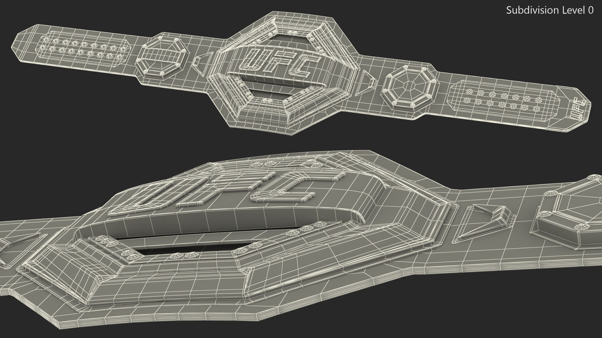 3D Ufc Legacy Championship Belt Model - TurboSquid 1615503