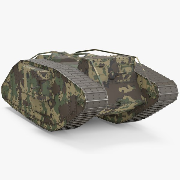 modelo 3d Tanque MK 4 Hembra Camuflaje Color Rigged para Cinema 4D ...