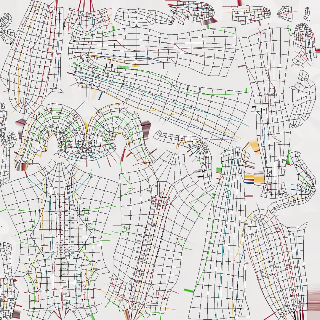 3D Female Acupuncture Anatomy Chart With Needles Model - TurboSquid 2253636