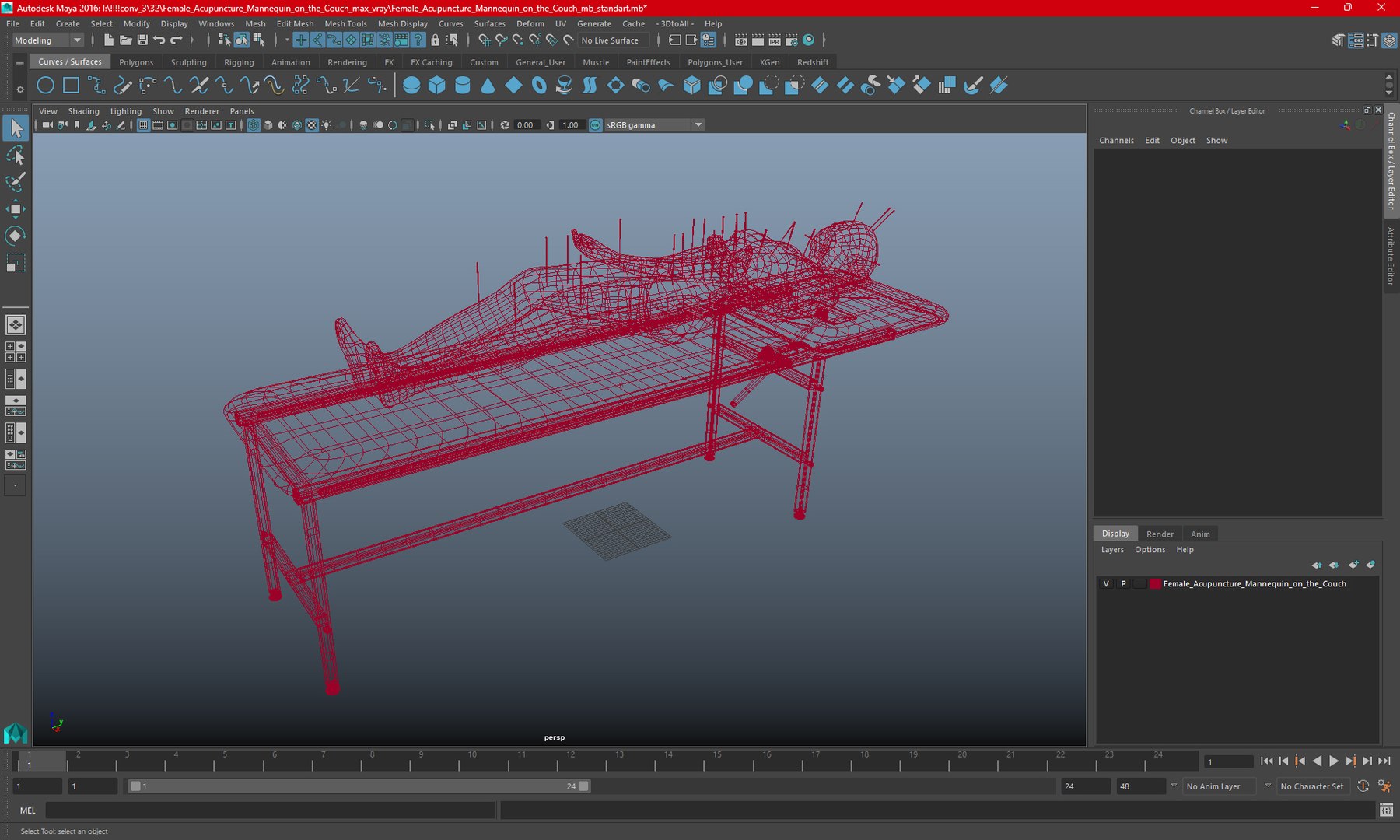 3D Female Acupuncture Anatomy Chart With Needles Model - TurboSquid 2253636