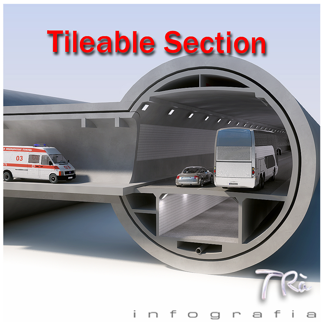 HIGWAY TUNNEL＆SECTION DETAIL A TYPE3D模型 - TurboSquid 834367