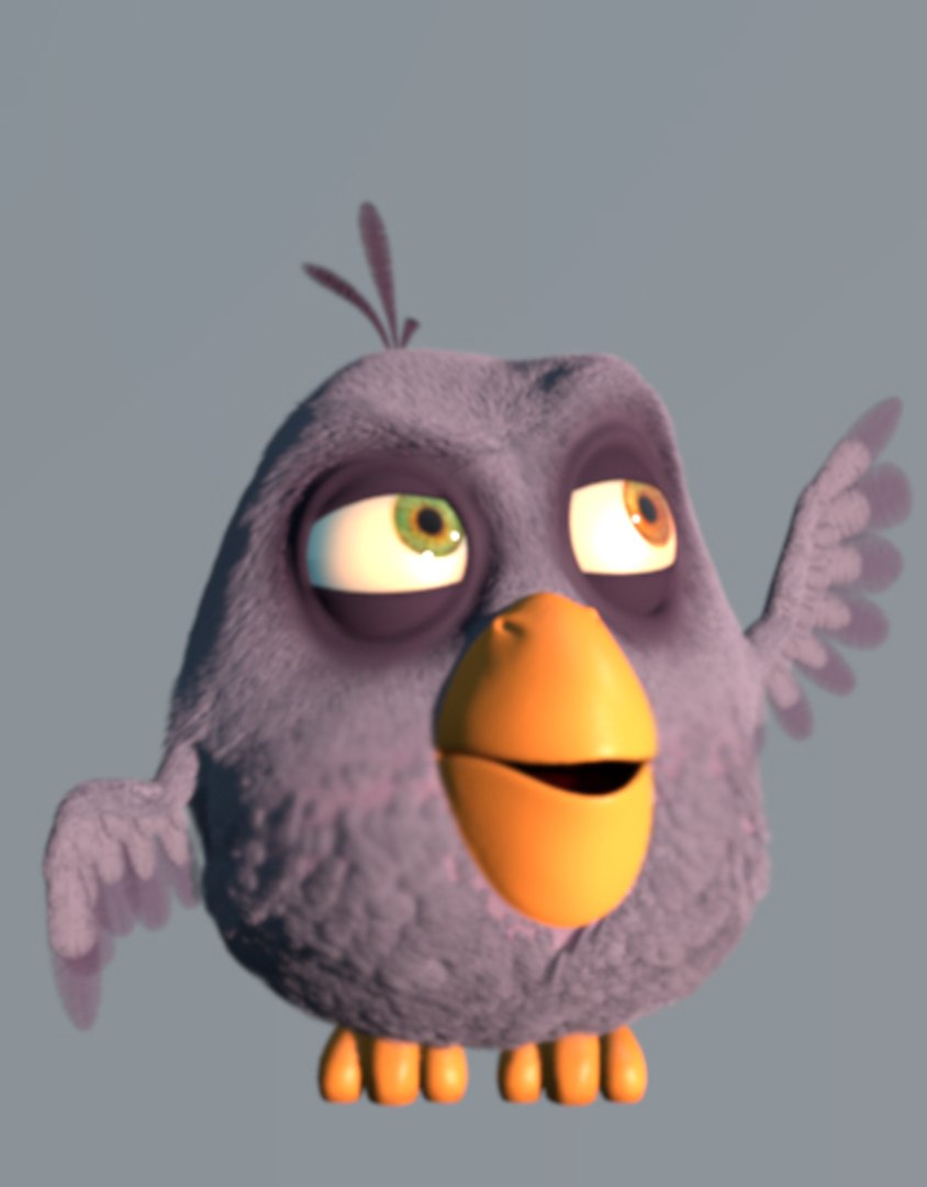 3d Cartoon Bird Character Birdy