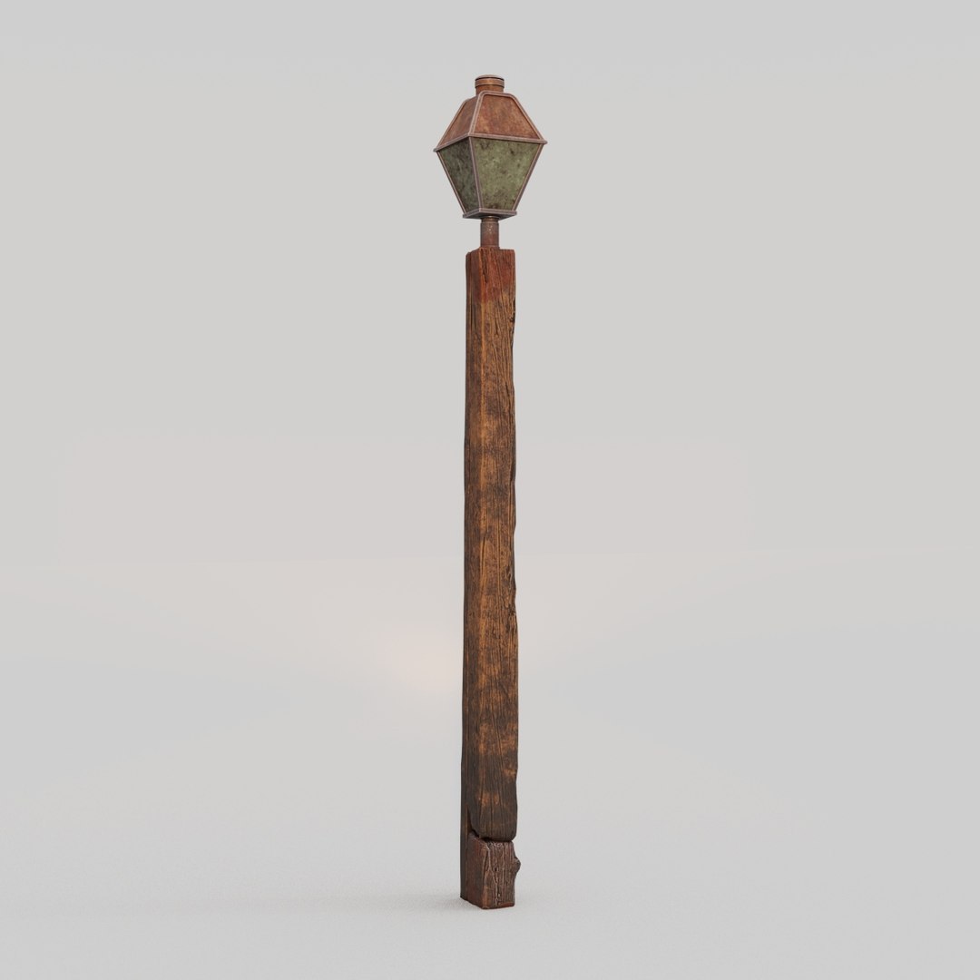 Western Street Light Column 3D Model - TurboSquid 2137941