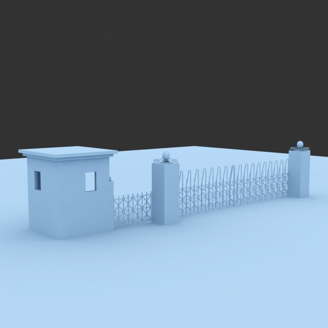 3d fence gate model