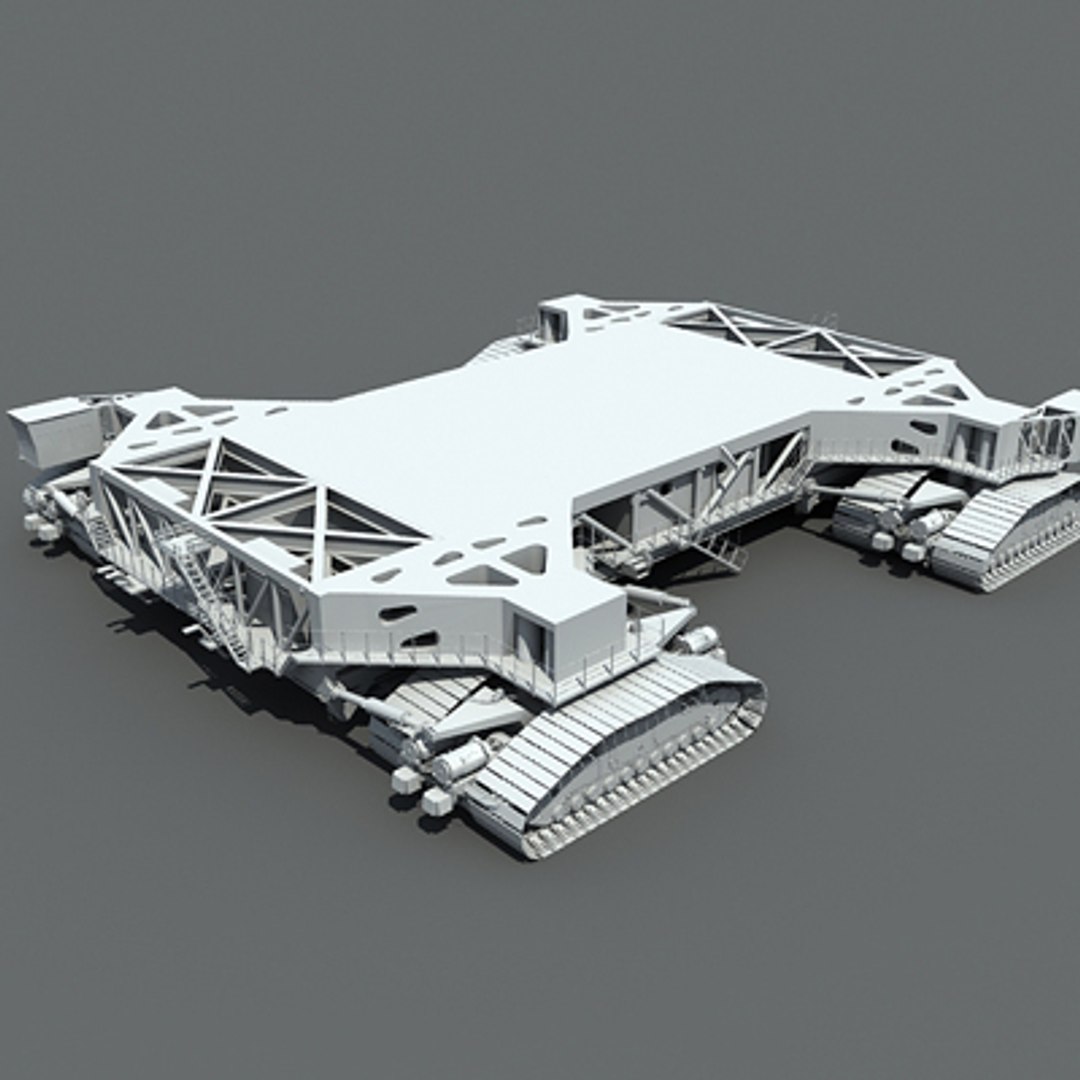 nasa crawler transporter shuttle launch 3d model