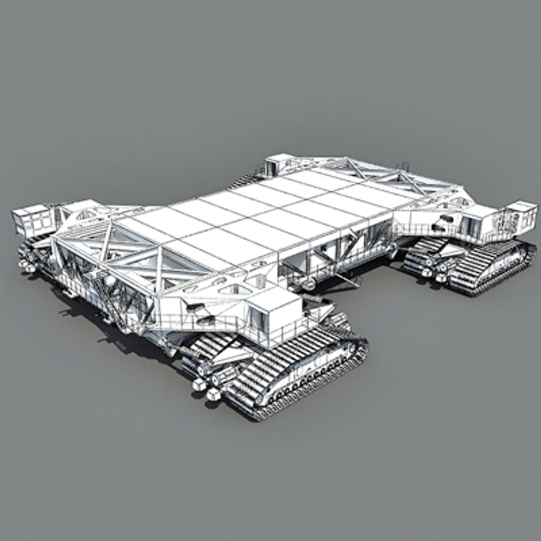 nasa crawler transporter shuttle launch 3d model
