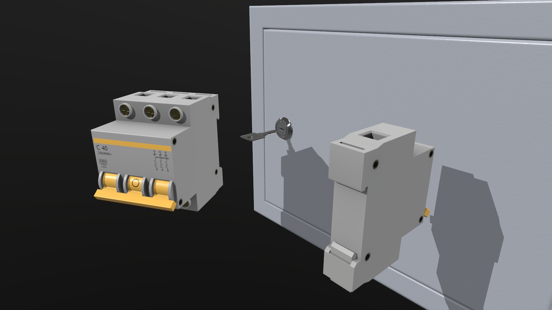 Low-poly electrical fuse box 3D model - TurboSquid 1527044