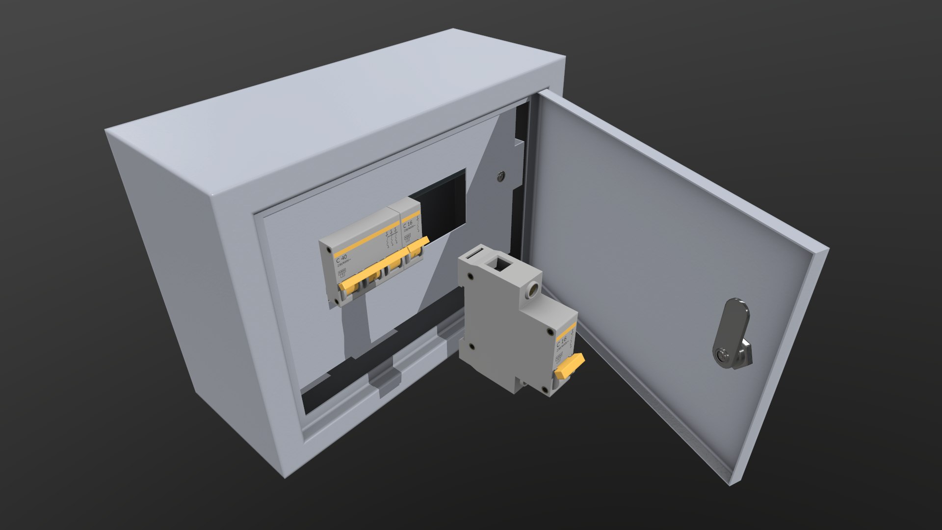 Low-poly electrical fuse box 3D model - TurboSquid 1527044