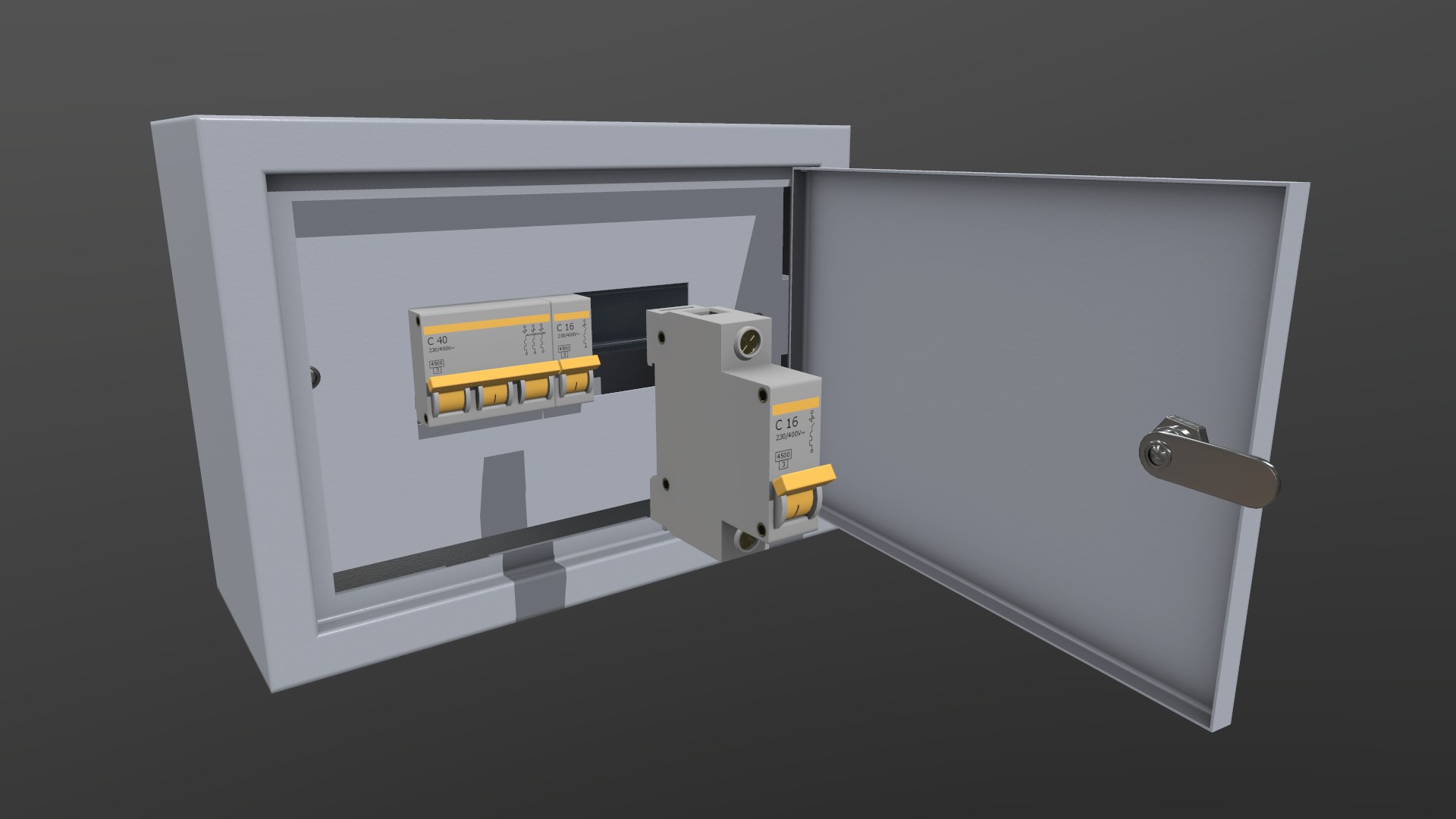 Low-poly electrical fuse box 3D model - TurboSquid 1527044