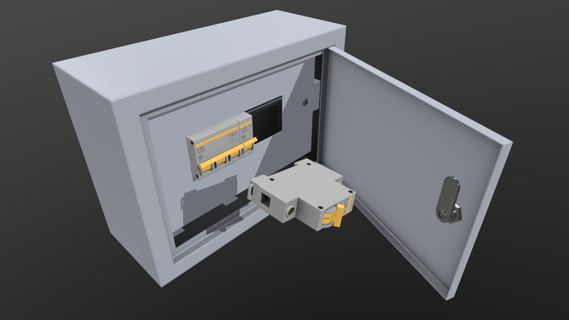 Low-poly electrical fuse box 3D model - TurboSquid 1527044