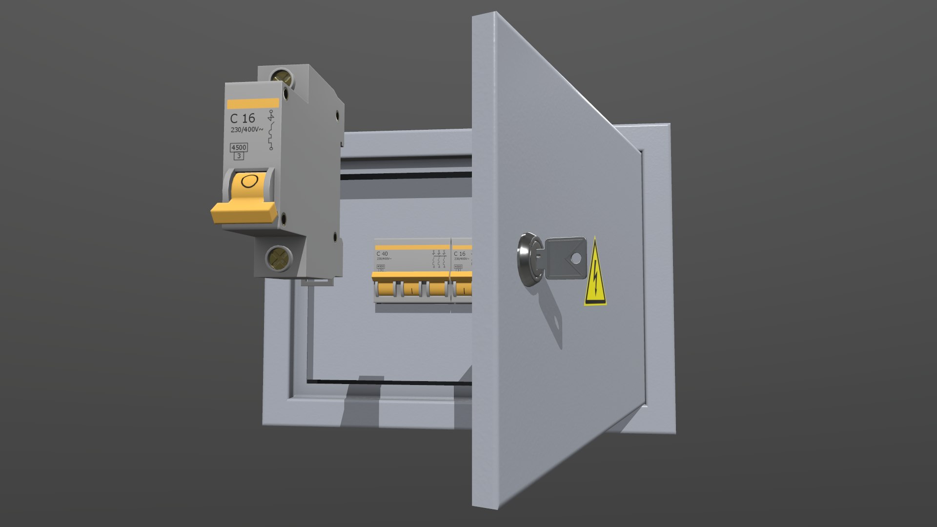 Low-poly electrical fuse box 3D model - TurboSquid 1527044