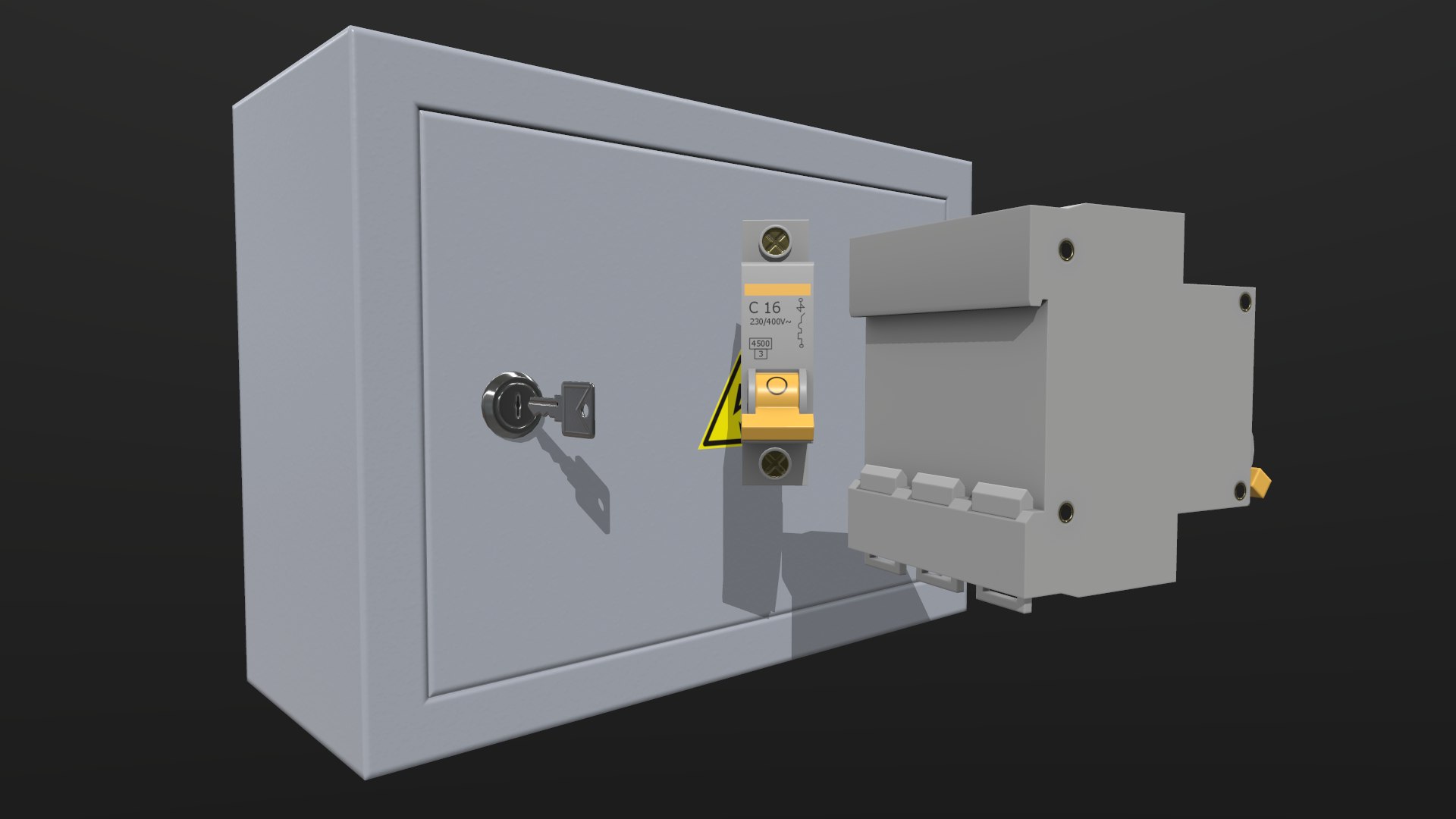 Low-poly electrical fuse box 3D model - TurboSquid 1527044