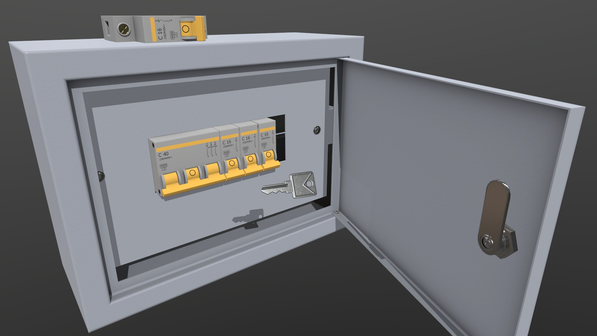 Low-poly electrical fuse box 3D model - TurboSquid 1527044