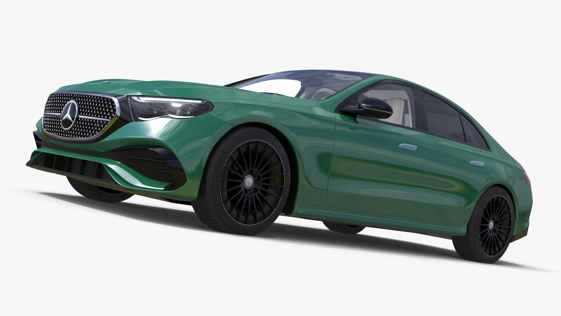 3D Mercedes E-class Emerald Green Model - TurboSquid 2378270