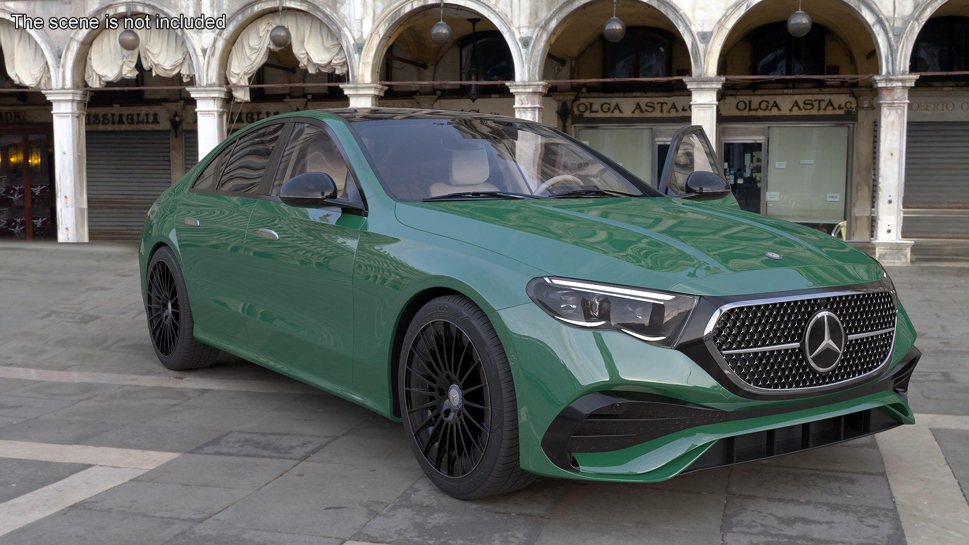 3D Mercedes E-class Emerald Green Model - TurboSquid 2378270