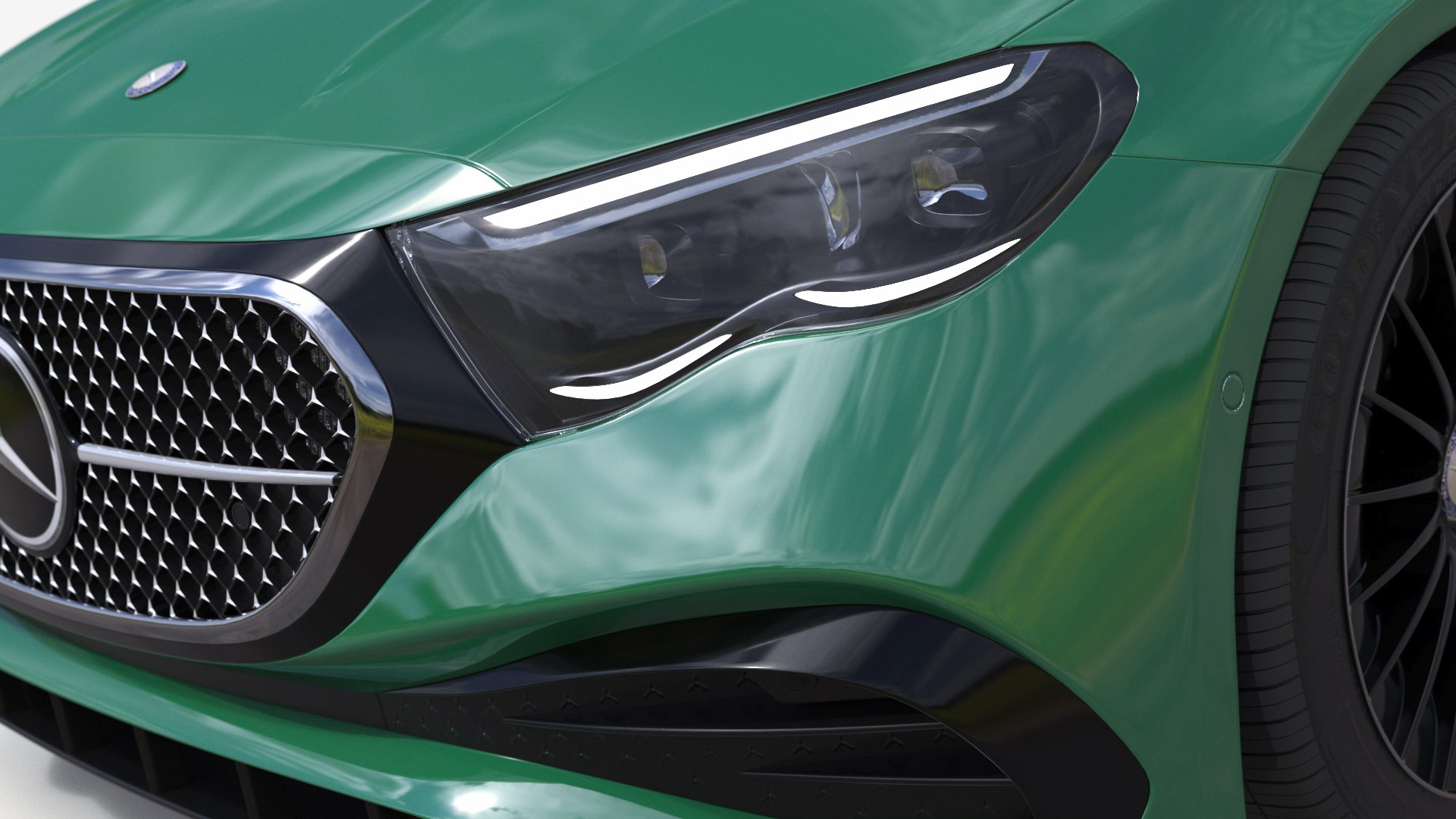 3D Mercedes E-class Emerald Green Model - TurboSquid 2378270