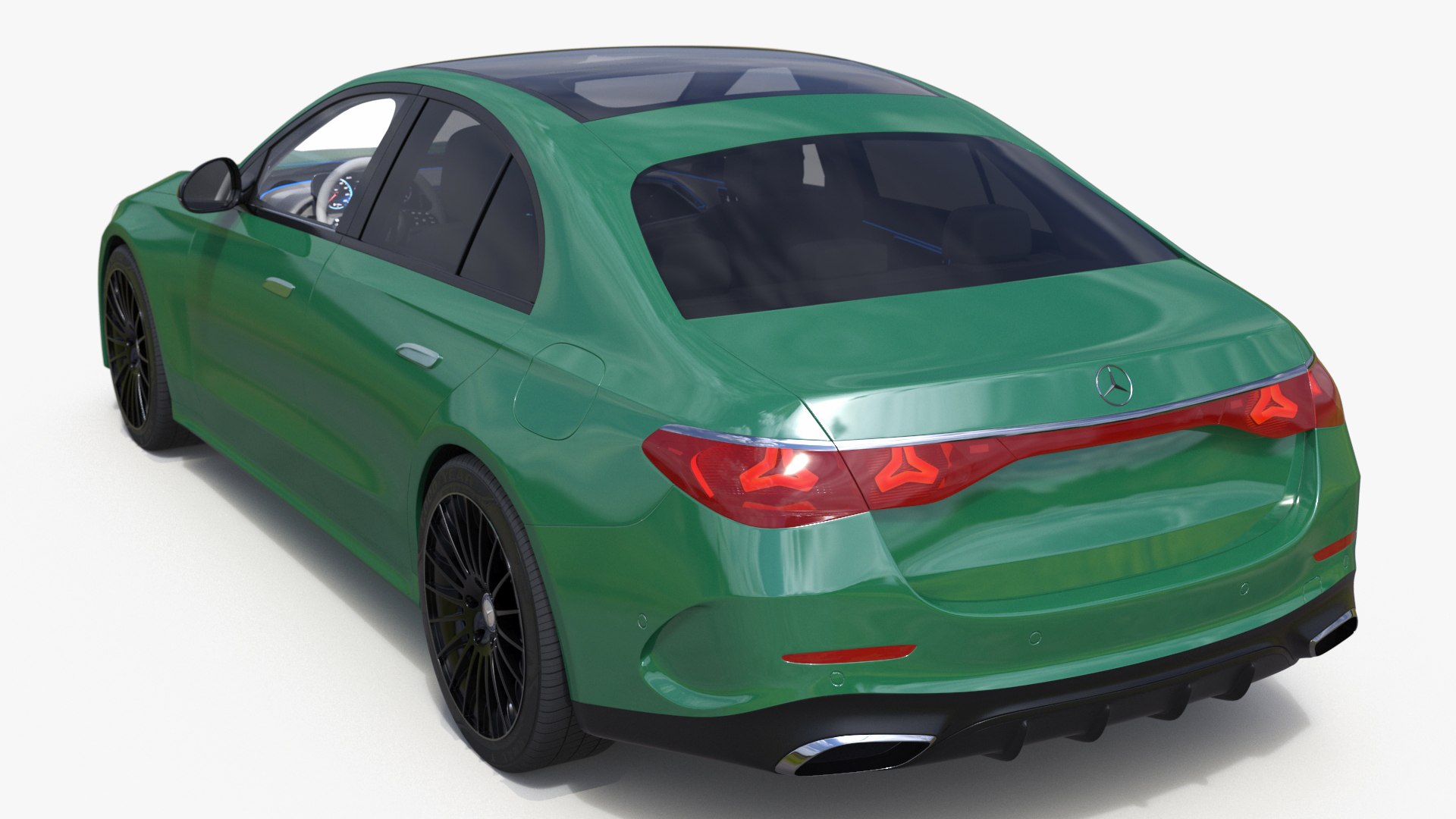 3D Mercedes E-class Emerald Green Model - TurboSquid 2378270