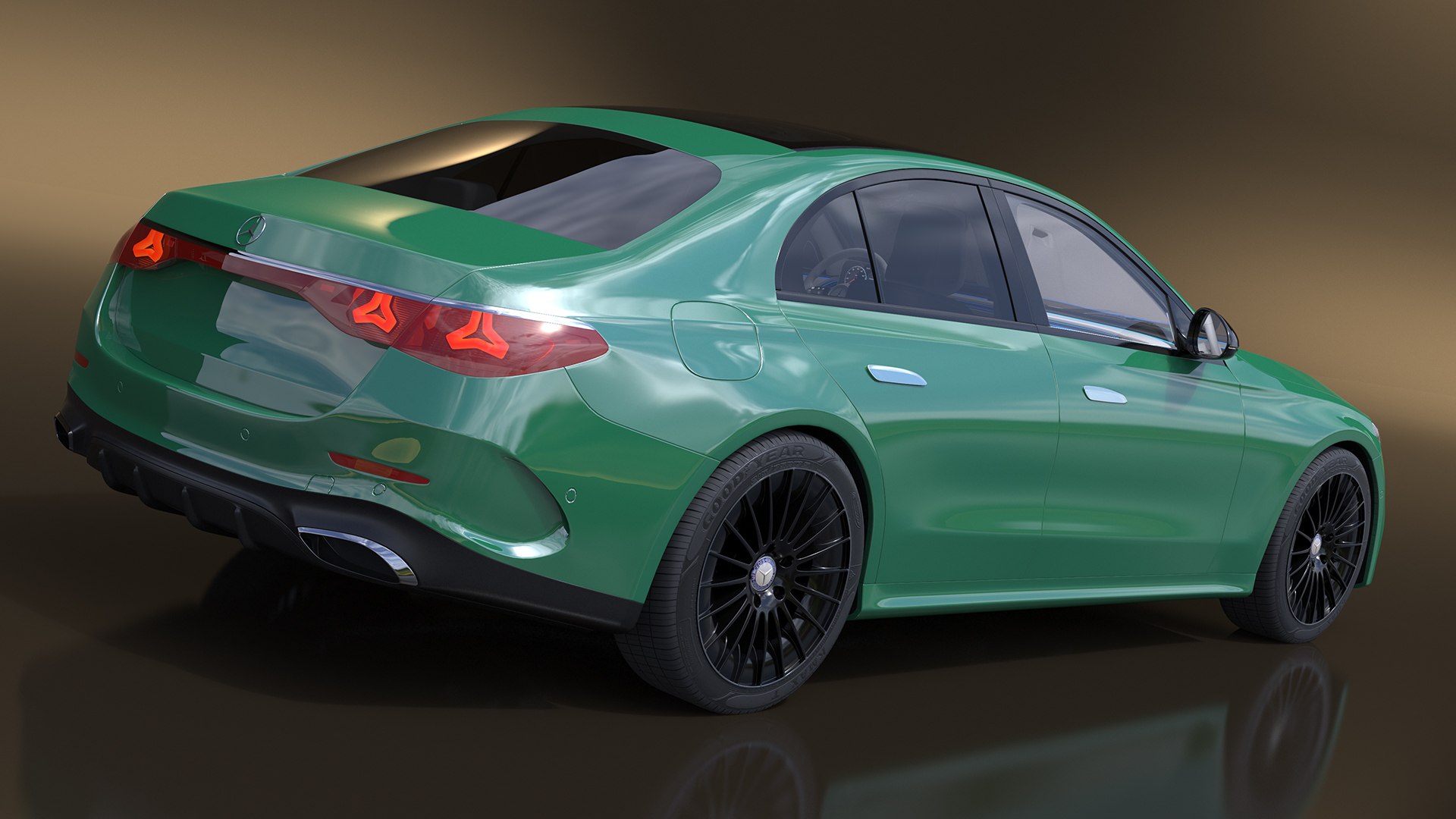 3D Mercedes E-class Emerald Green Model - TurboSquid 2378270